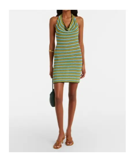 Staud Greta Striped Cotton Minidress