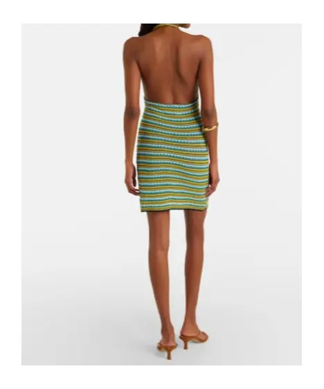 Staud Greta Striped Cotton Minidress