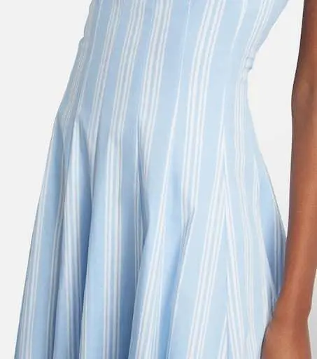 Staud Wells Striped Cotton Midi Dress