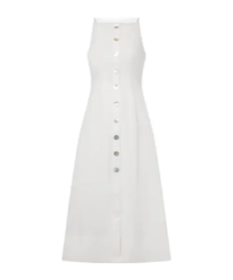 Veronica Beard Georges Linen Midi Dress