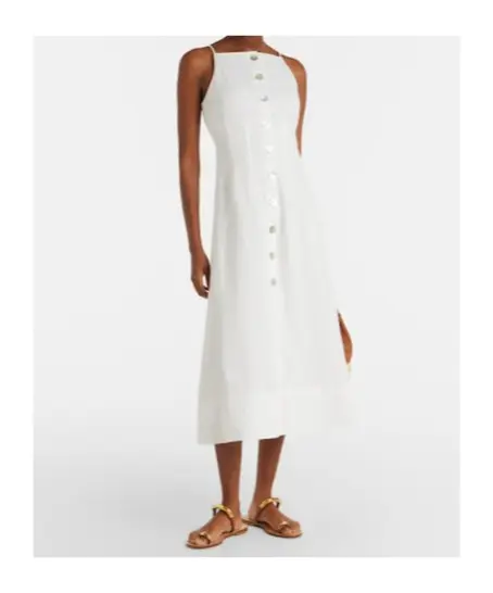 Veronica Beard Georges Linen Midi Dress