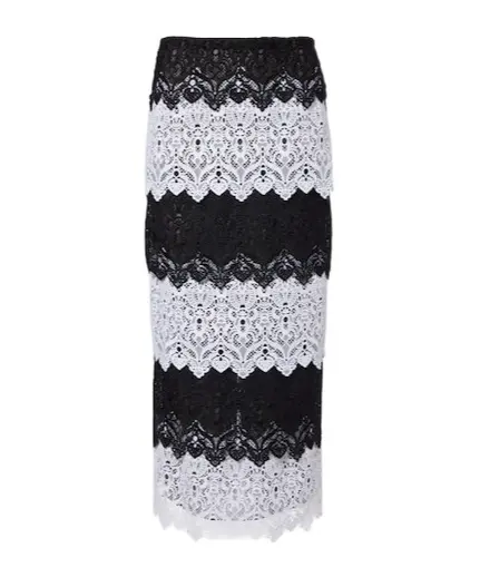 Carolina Herrera Lace Midi Skirt
