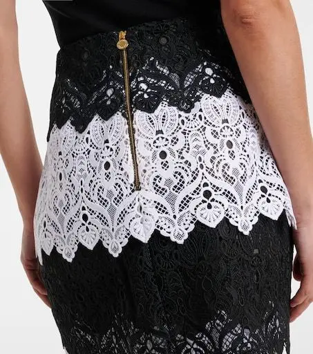 Carolina Herrera Lace Midi Skirt