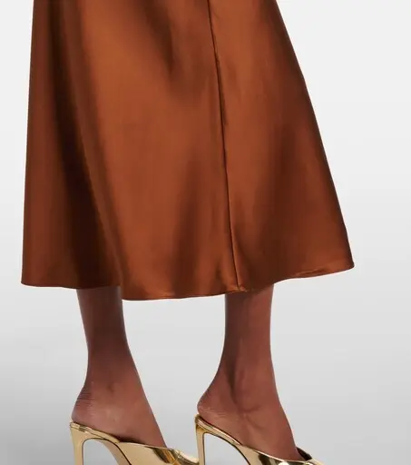 Rebecca Vallance Phoenix Silk Satin Draped Cocktail Dress