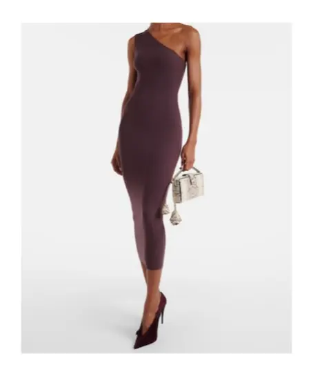 Wolford Slash One-shoulder Midi Dress