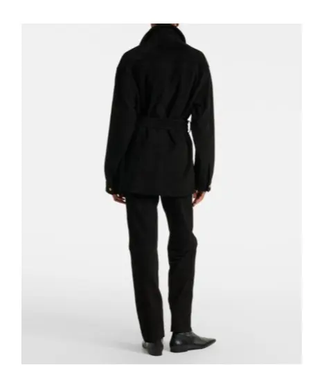 BLAZÉ MILANO Viva Paso Suede Straight-leg Trousers