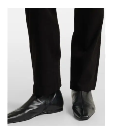 BLAZÉ MILANO Viva Paso Suede Straight-leg Trousers