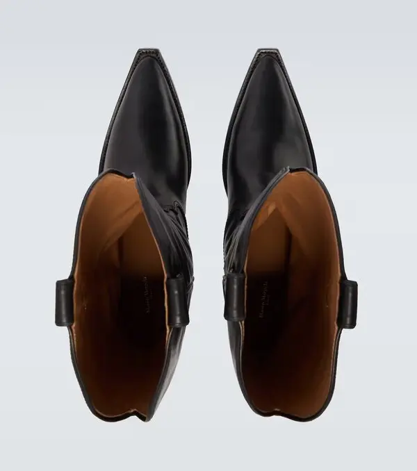 MAISON MARGIELA Heel-less Leather Cowboy Boots