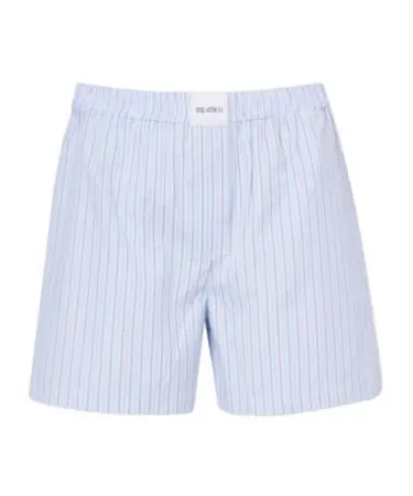 Attico Striped Cotton Shorts