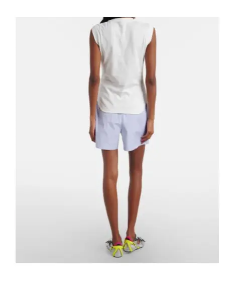 Attico Striped Cotton Shorts