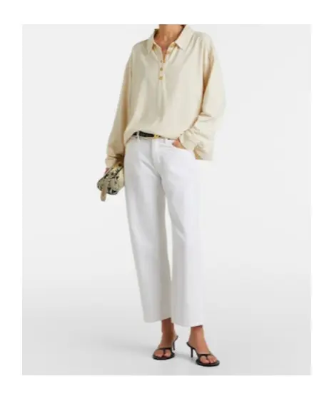 SLVRLAKE Jamie Cropped Barrel-leg Jeans