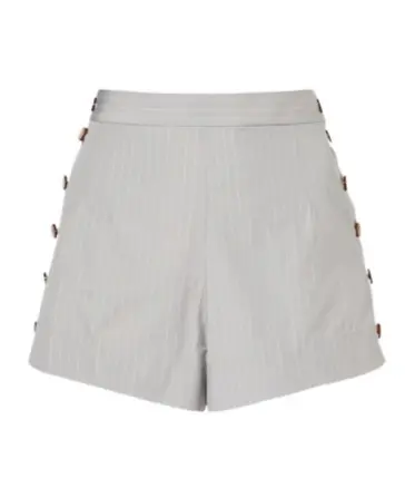 VIVIENNE WESTWOOD Elle Pinstripe Cotton Shorts - Gray