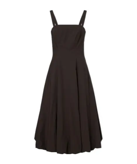 Proenza Schouler Ella Cotton Midi Dress - Black