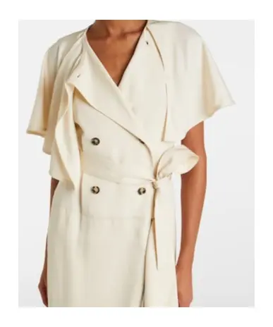 Proenza Schouler Isolde Cape Twill Midi Dress