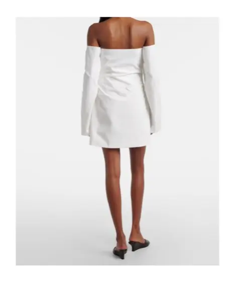 SIR. Martina Off-shoulder Cotton Poplin Minidress