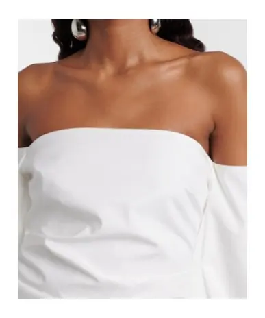 SIR. Martina Off-shoulder Cotton Poplin Minidress