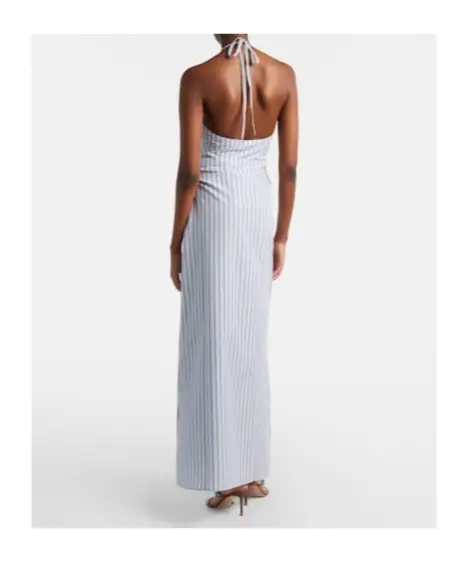 SIR. Pinstripe Cotton-blend Maxi Dress