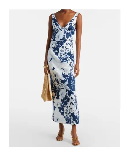 SIR. Paradiso Floral Linen Maxi Dress