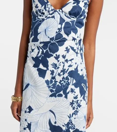 SIR. Paradiso Floral Linen Maxi Dress