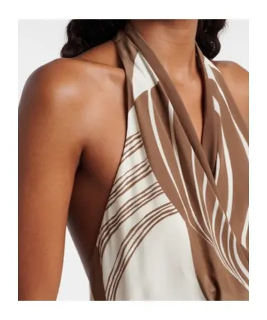SIR. Almara Printed Silk Wrap Dress