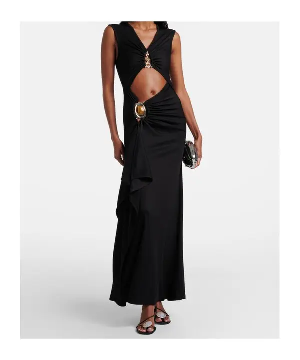 Christopher Esber Droplet Crystal Embellished Maxi Dress