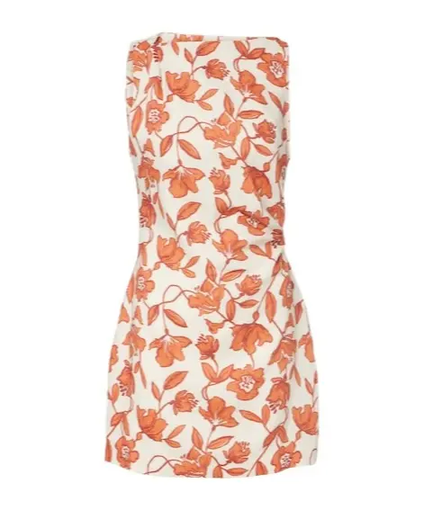 SIR. Chloe Floral Linen-blend Minidress
