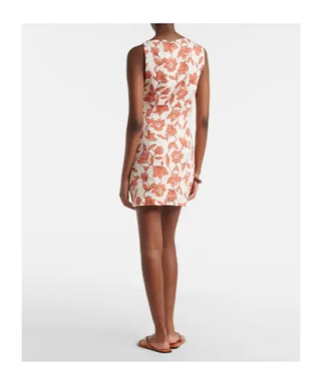 SIR. Chloe Floral Linen-blend Minidress