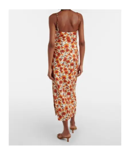 SIR. Floral Linen Midi Dress