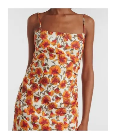 SIR. Floral Linen Midi Dress