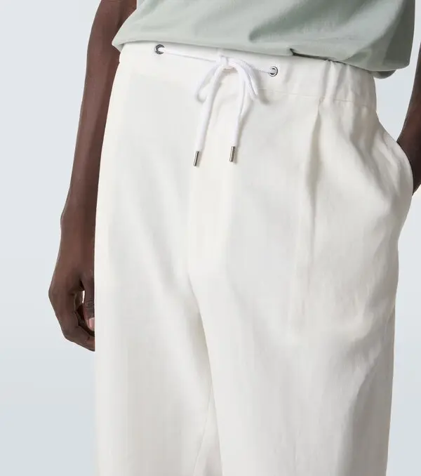 Giorgio Armani Linen Canvas Tapered Pants