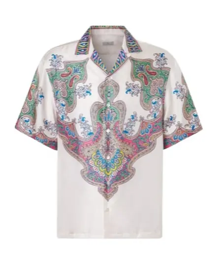 Etro Paisley Silk Twill Bowling Shirt