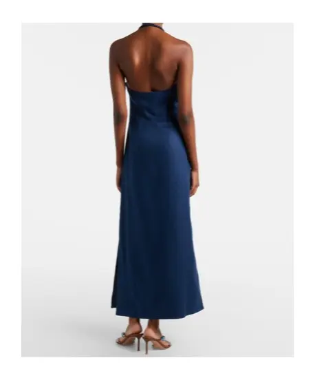 SIR. Caela Halterneck Linen Maxi Dress