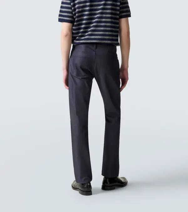 Giorgio Armani Cotton And Silk-blend Straight Jeans