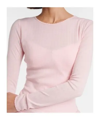 AREA Pointelle Sequined Draped Minidress