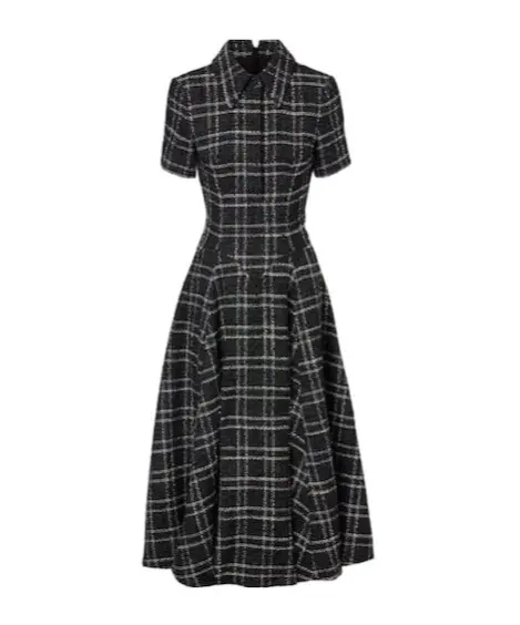 EMILIA WICKSTEAD Jody Checked Midi Dress