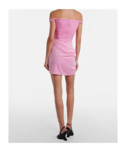 Alex Perry Draped Velvet Bustier Dress