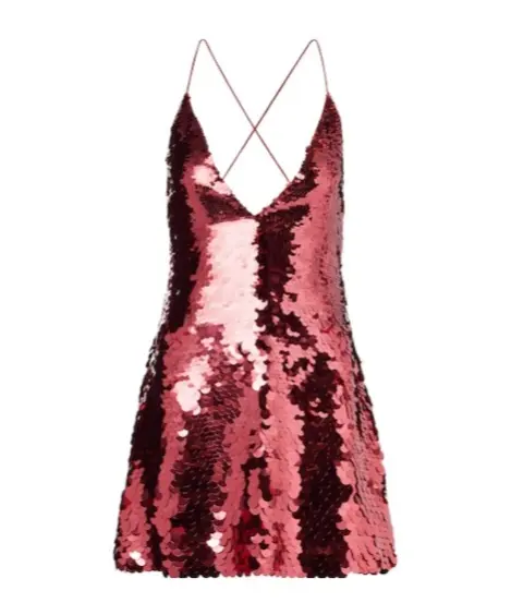 Alex Perry Sequined Open-back Minidress