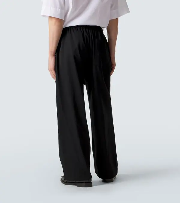 Simone Rocha Crêpe Satin Wide-leg Pants