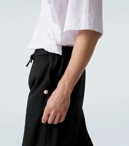 Simone Rocha Crêpe Satin Wide-leg Pants
