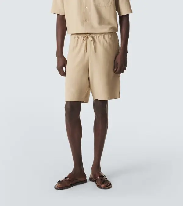 Le Kasha Pure Silk Drawstring Shorts