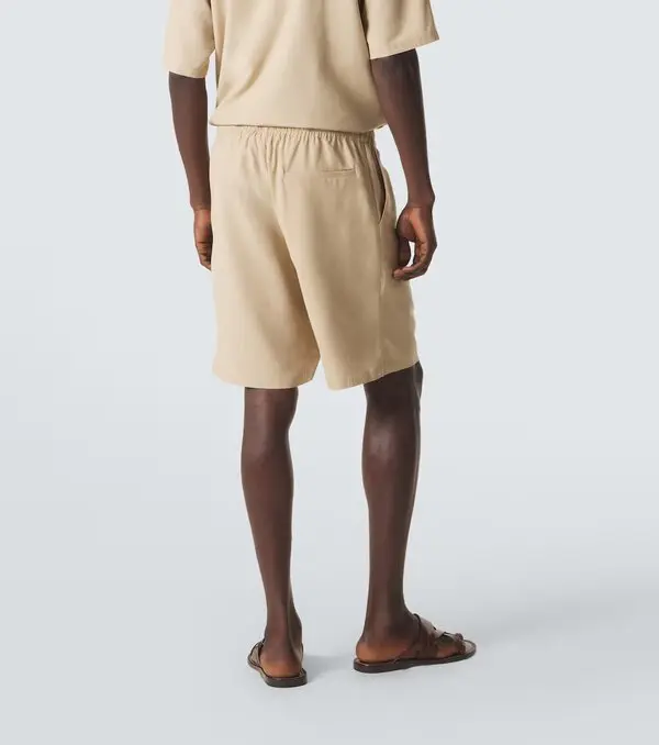Le Kasha Pure Silk Drawstring Shorts