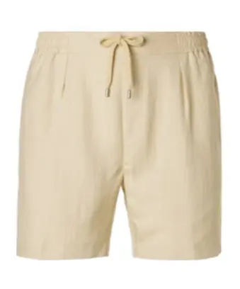 Ralph Lauren Silk And Linen Pleated Shorts - Nude