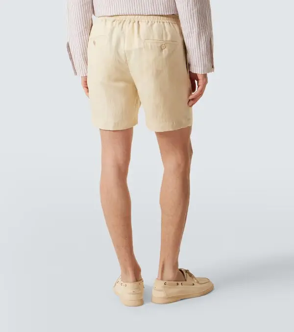 Ralph Lauren Silk And Linen Pleated Shorts