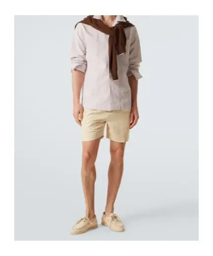 Ralph Lauren Silk And Linen Pleated Shorts