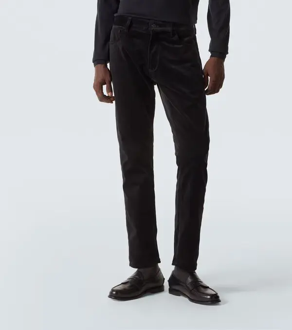 Ralph Lauren Mid-rise Cotton Velvet Slim Pants