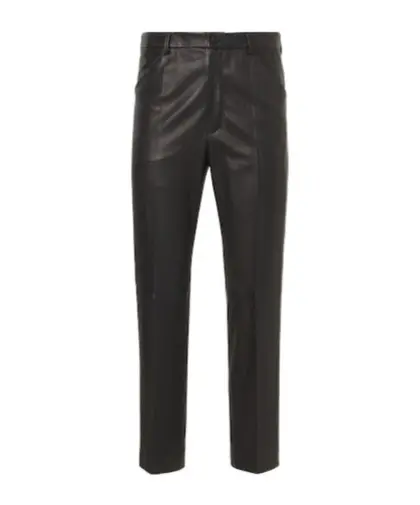 Auralee Leather Straight Pants