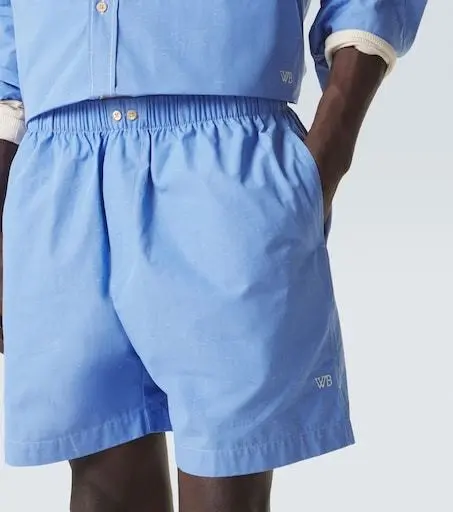 WALES BONNER Sunday Cotton Shorts