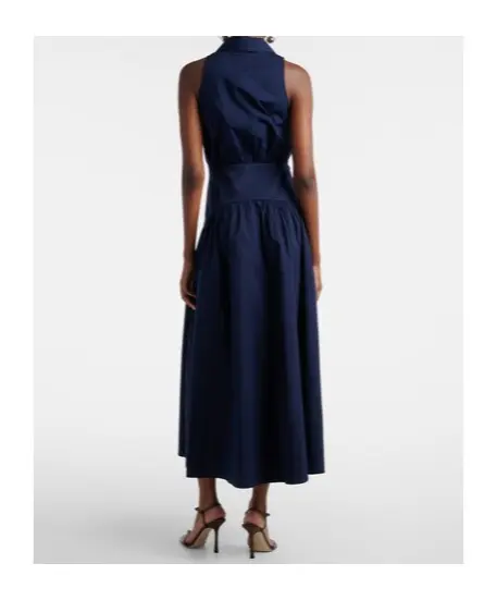 Staud Romy Cotton Midi Dress