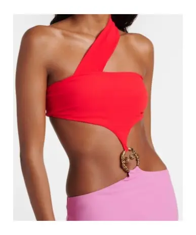 Roberto Cavalli Cutout One-shoulder Midi Dress