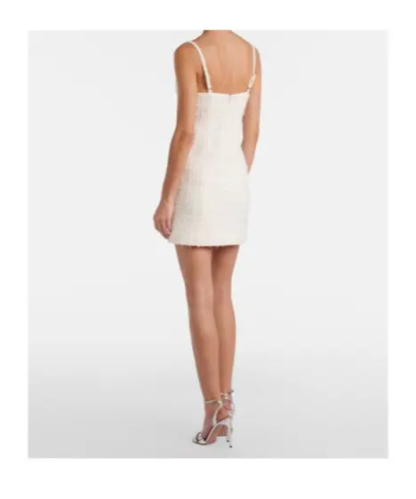 AREA Embellished Tweed Minidress